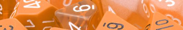 Orange RPG Dice Sets For Role Playing Games – Dark Elf Dice