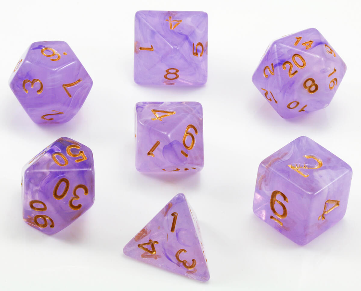 FACTORY SECONDS: Banshee Dice (Purple) RPG Role Playing Game Dice Set ...