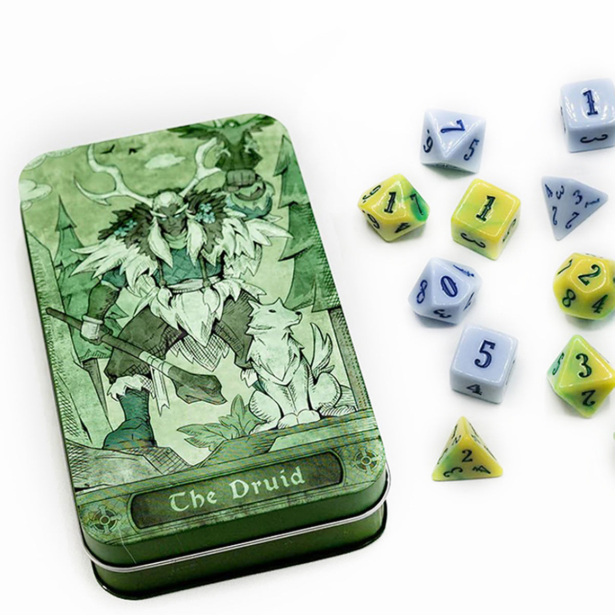 Character Class Dice (The Druid) | TTRPG Dice With Collectible Tin ...