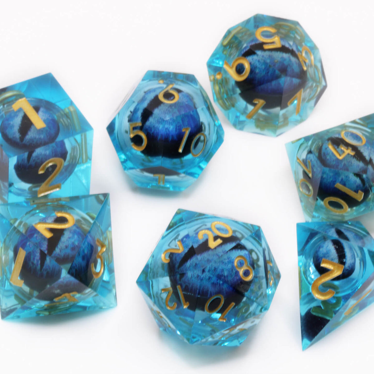 Floating Eye Dice (Cyan) | Liquid Core Eyeball TTRPG Role Playing Game ...