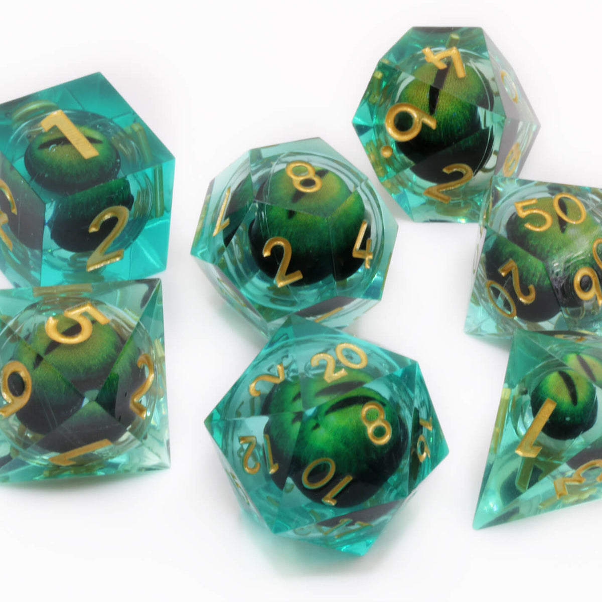 Floating Eye Dice (Green) | Liquid Core Eyeball TTRPG Role Playing Gam ...