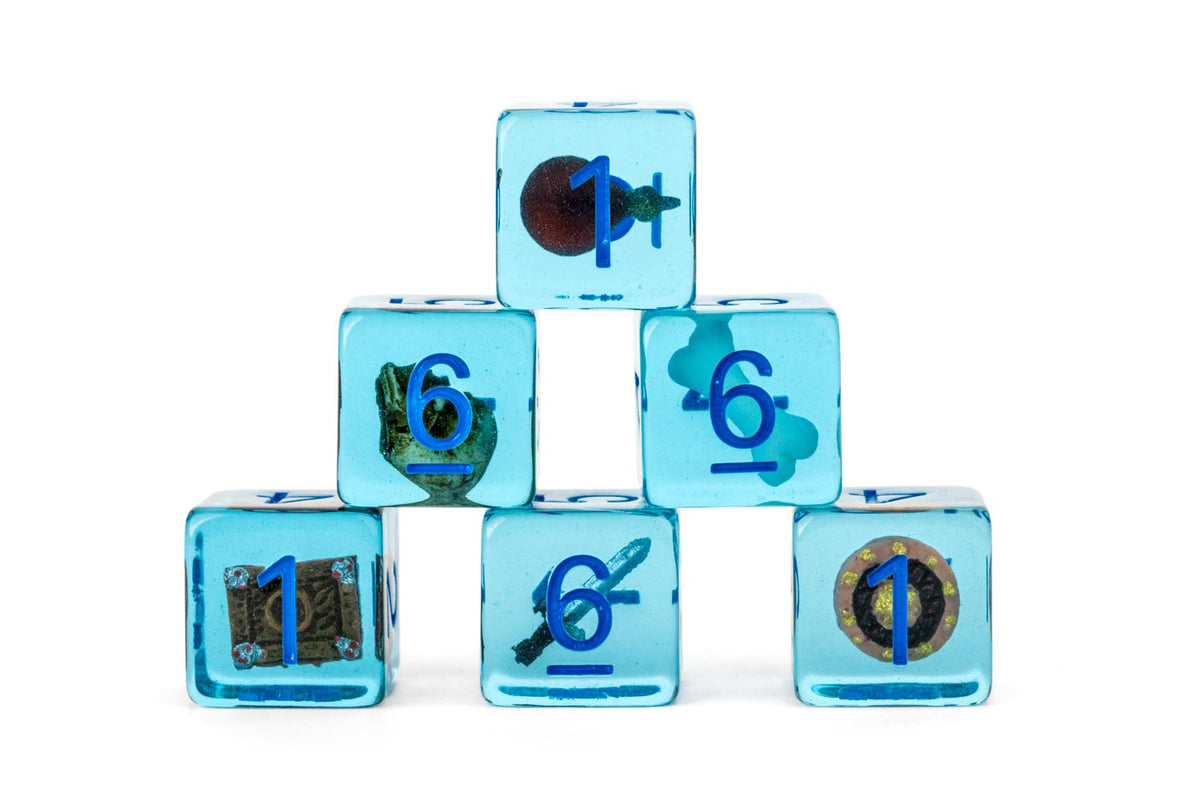 D&D Gelatinous Cube Dice Set | Dungeons and Dragons D6 Dice – Dark Elf Dice