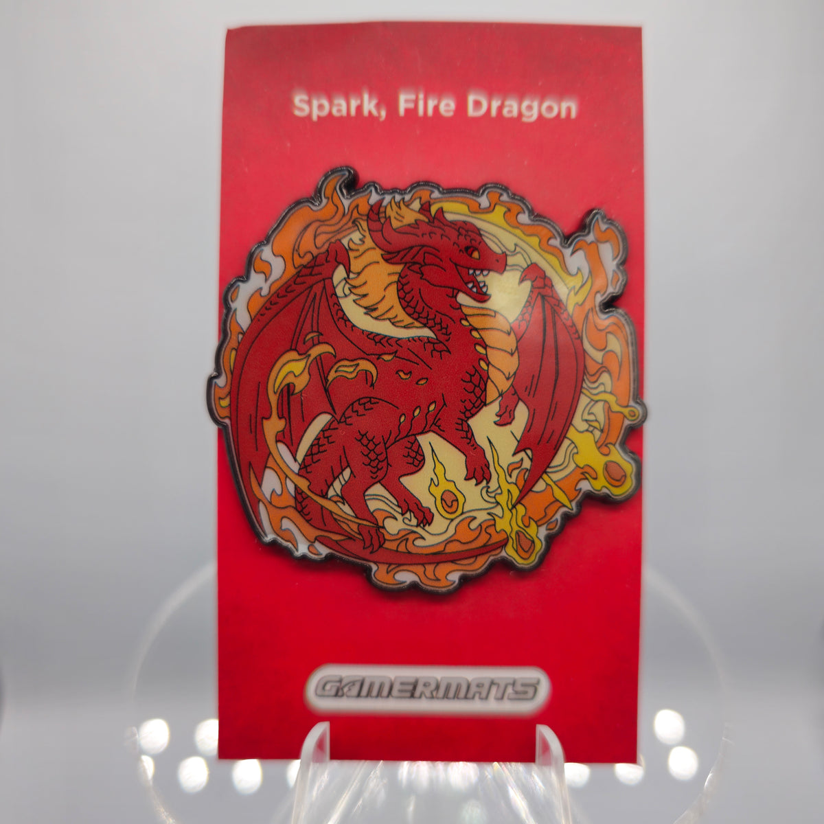 Dragon Pin (Spark, Fire Dragon) | 2" Hard Enamel Pin – Dark Elf Dice