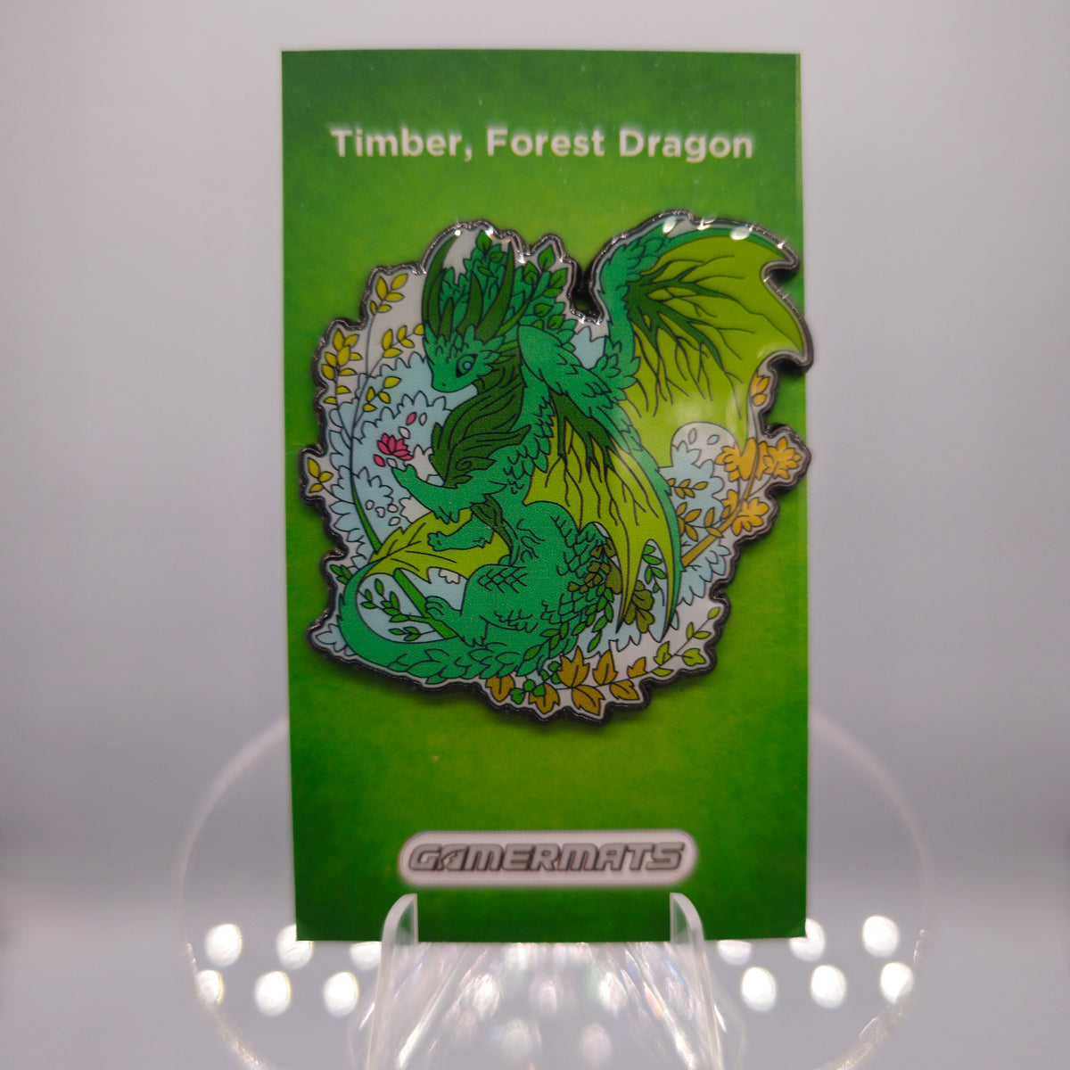 Dragon Pin (Timber, Forest Dragon) | 2" Hard Enamel Pin – Dark Elf Dice