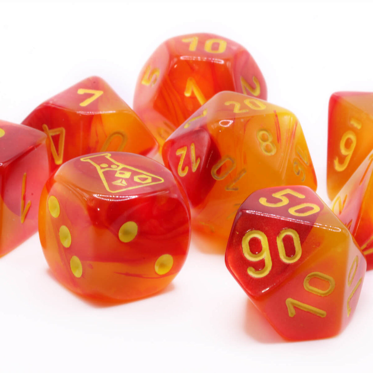 Chessex Lab Dice VIII (Gemini: Gellow Red/Yellow Luminary) | CHX30051 ...