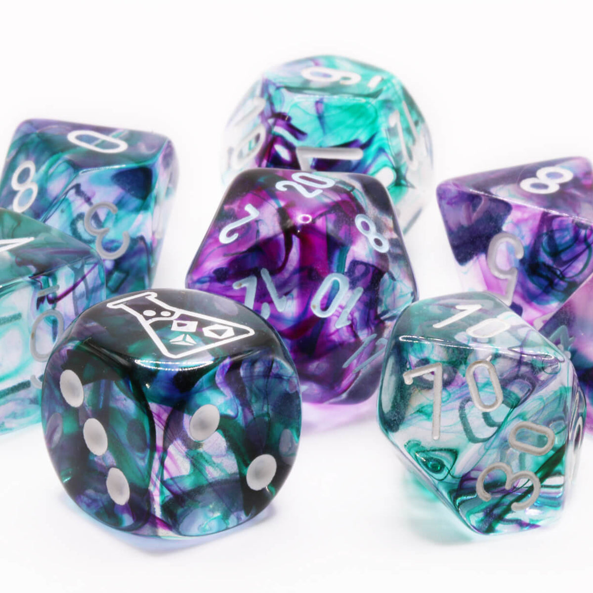 Chessex Lab Dice VIII (Nebula: Flourite) | CHX30068 TTRPG Dice Set ...