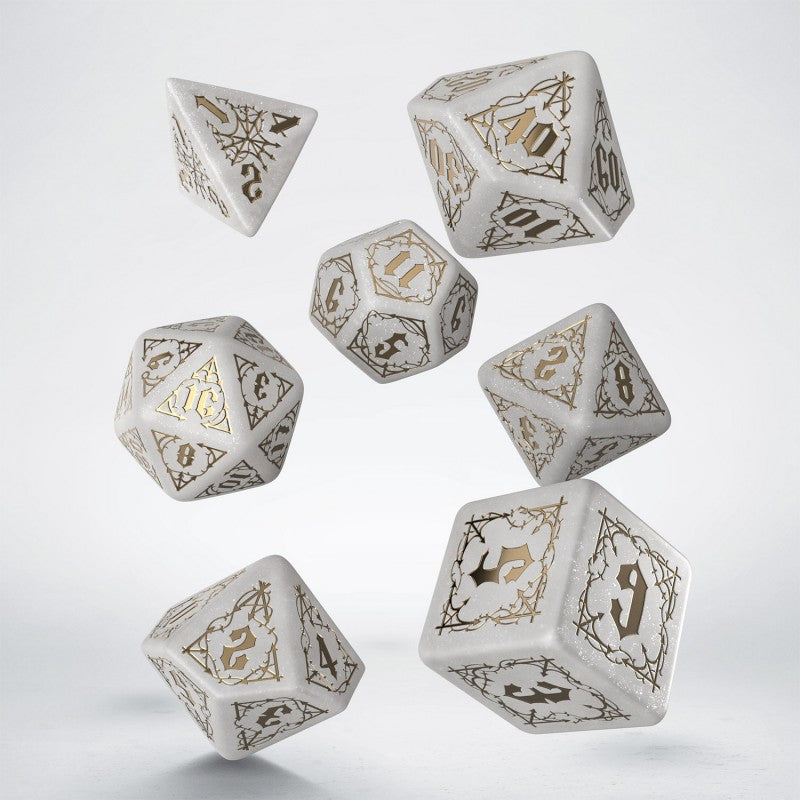 Bloodsucker Dice Set (Immortal White And Gold) | TTRPG Role Playing Ga ...