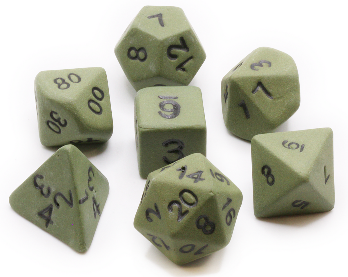 Ceramic Dice (Forgotten Forest) | TTRPG Role Playing Game Dice Set ...