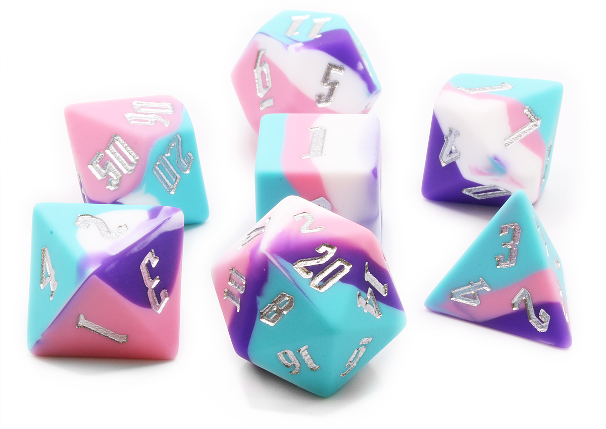 Silicone Dice (Bardic Performance) | 7 Piece Set, TTRPG Role Playing G ...