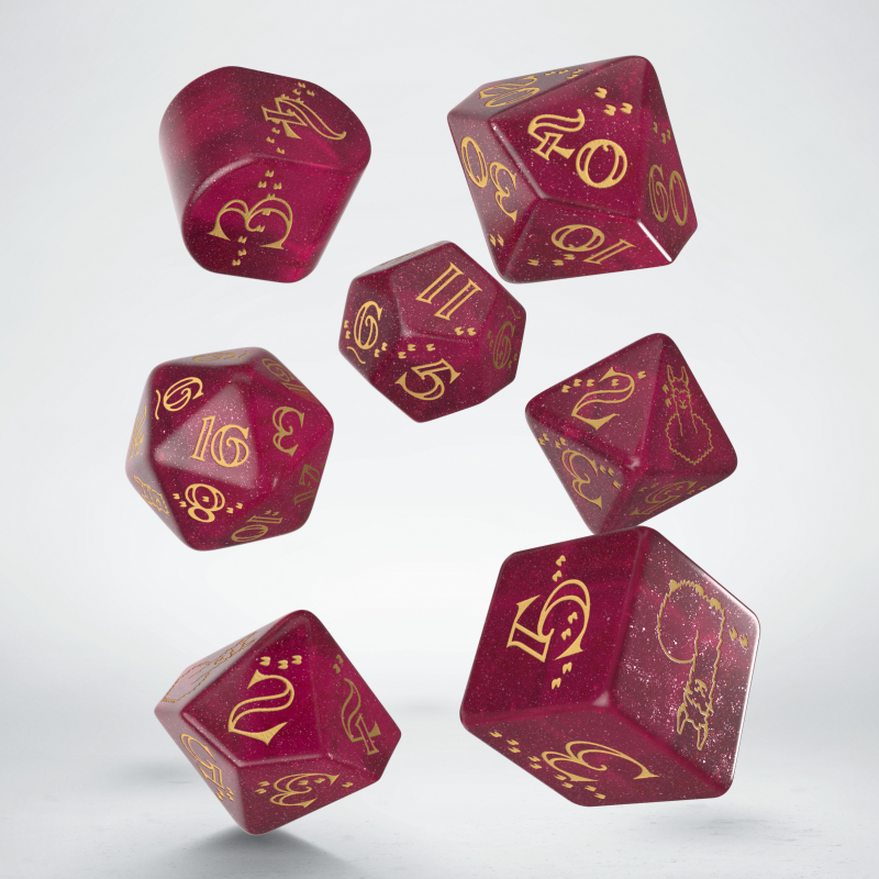 Llama Dice (Puffy: Shimmering Raspberry With Gold) | TTRPG Role Playin ...