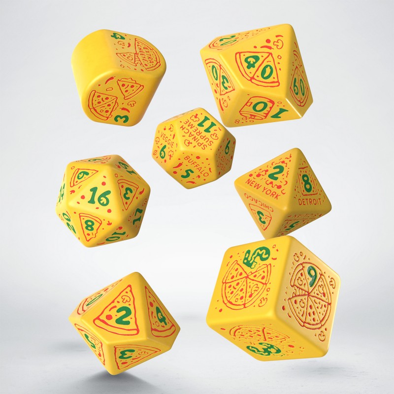 PIZZA Modern Dice Set (Margherita) | TTRPG Role Playing Game Dice ...