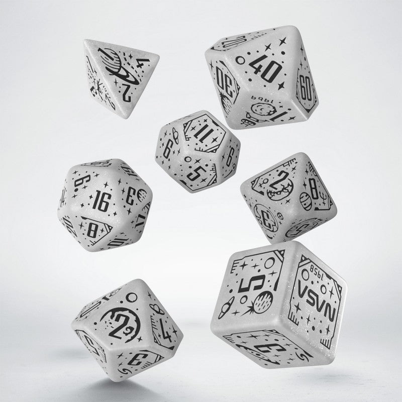 Space Dice Set (Apollo) | NASA TTRPG Role Playing Game Dice – Dark Elf Dice