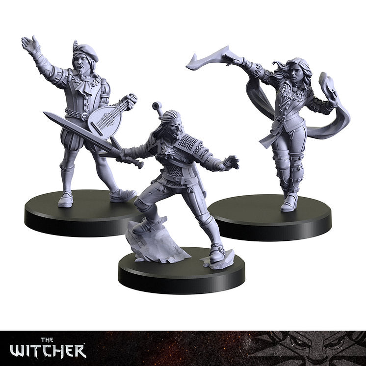 The Witcher Miniatures (70001 Geralt, Yennefer, Dandelion) | 3 TTRPG G ...