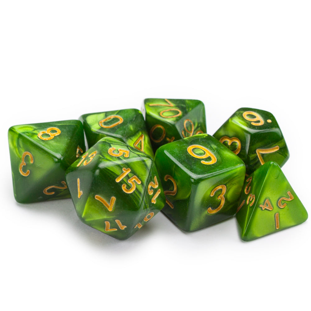 Wiz Dice (Jade Oil) RPG Role Playing Game Dice Set – Dark Elf Dice