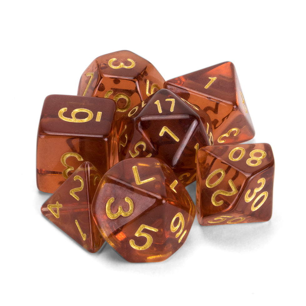 Wiz Dice (Desert Topaz) RPG Role Playing Game Dice Set – Dark Elf Dice