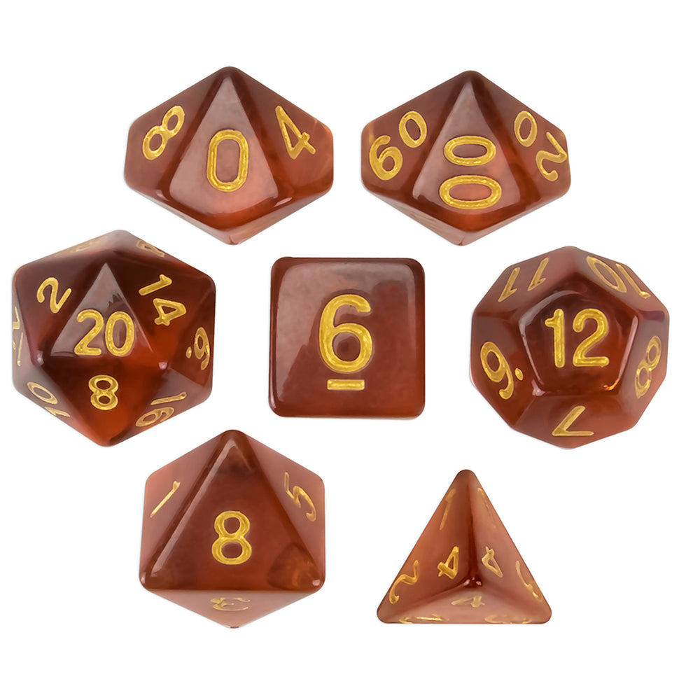 Wiz Dice (Desert Topaz) RPG Role Playing Game Dice Set – Dark Elf Dice