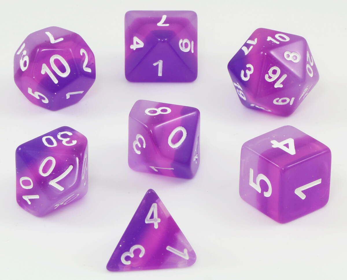Aurora Dice (Purple) | RPG Role Playing Game Dice Set – Dark Elf Dice