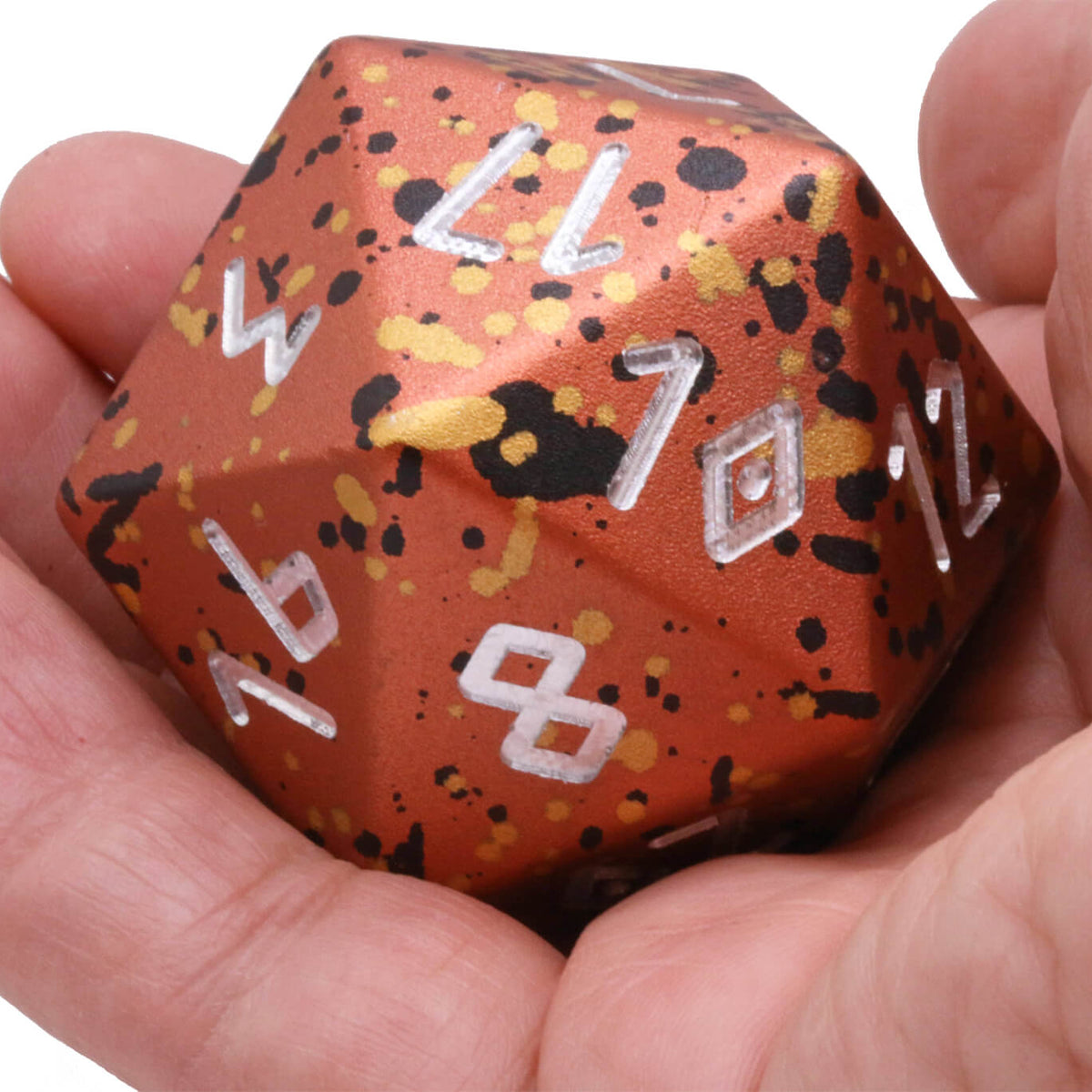 Wondrous Aluminum D20 (Fire Elemental) | Giant 55mm Precision Game Die ...