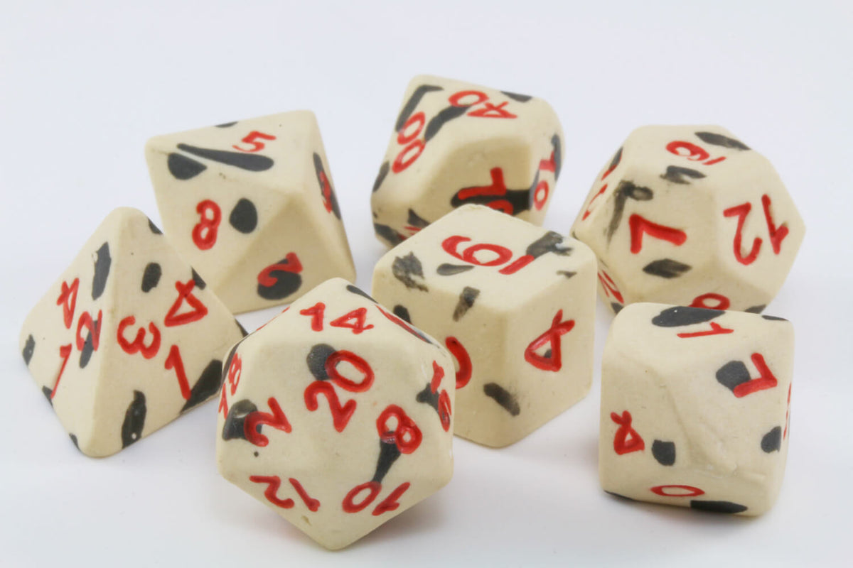 Ceramic Dice (Assassin's Ghost) RPG Role Playing Game Dice Set – Dark ...