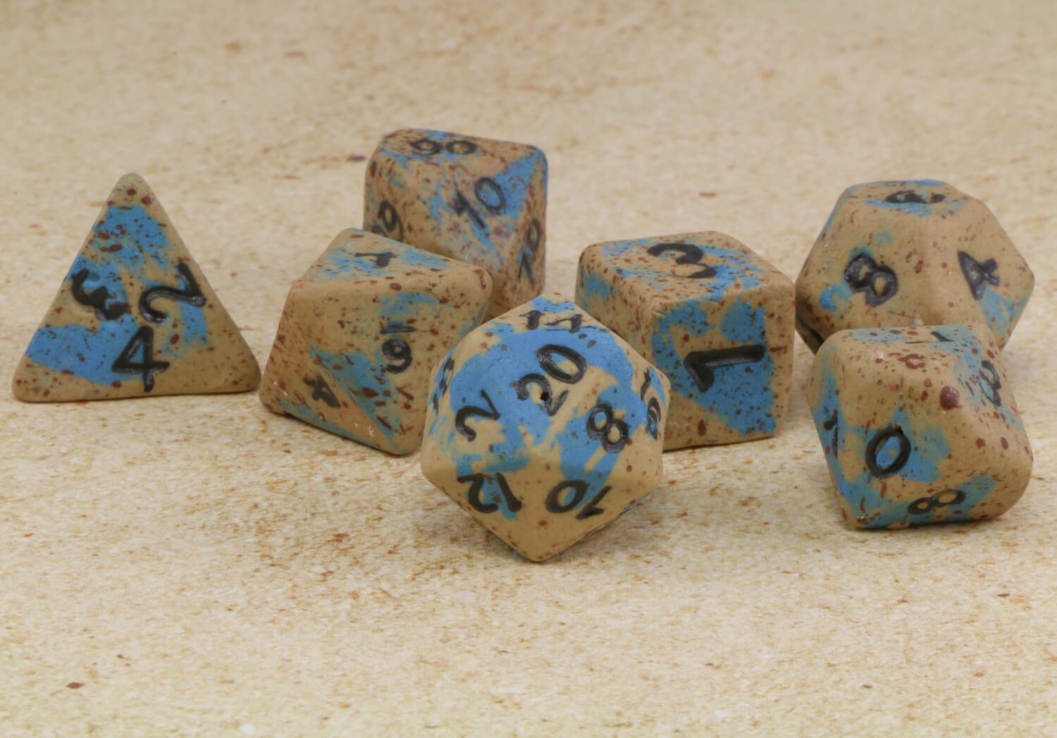 Ceramic Dice (Poseidon's Gift) RPG Role Playing Game Dice Set – Dark ...
