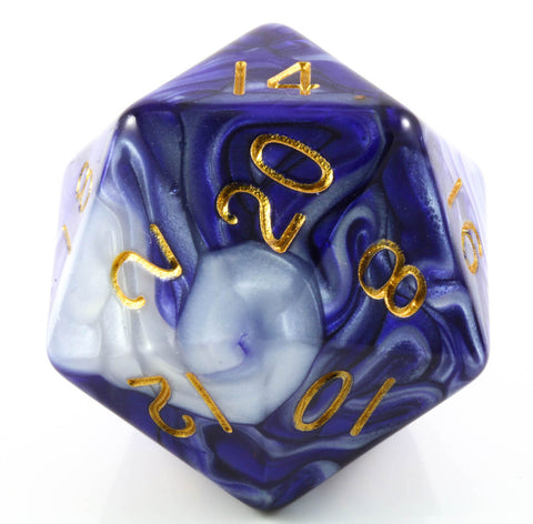 Giant d20, Combo Attack (Blue/White) | 35mm RPG Role Playing Game Die ...