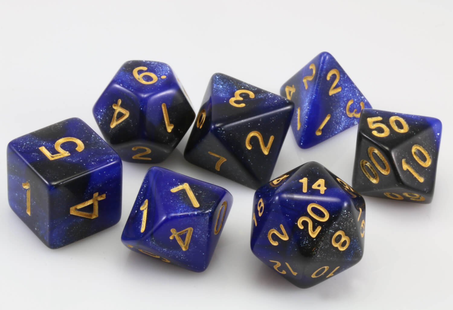 Cosmic Dice (Dark Blue) | 7pc RPG Role Playing Game Dice Set – Dark Elf ...
