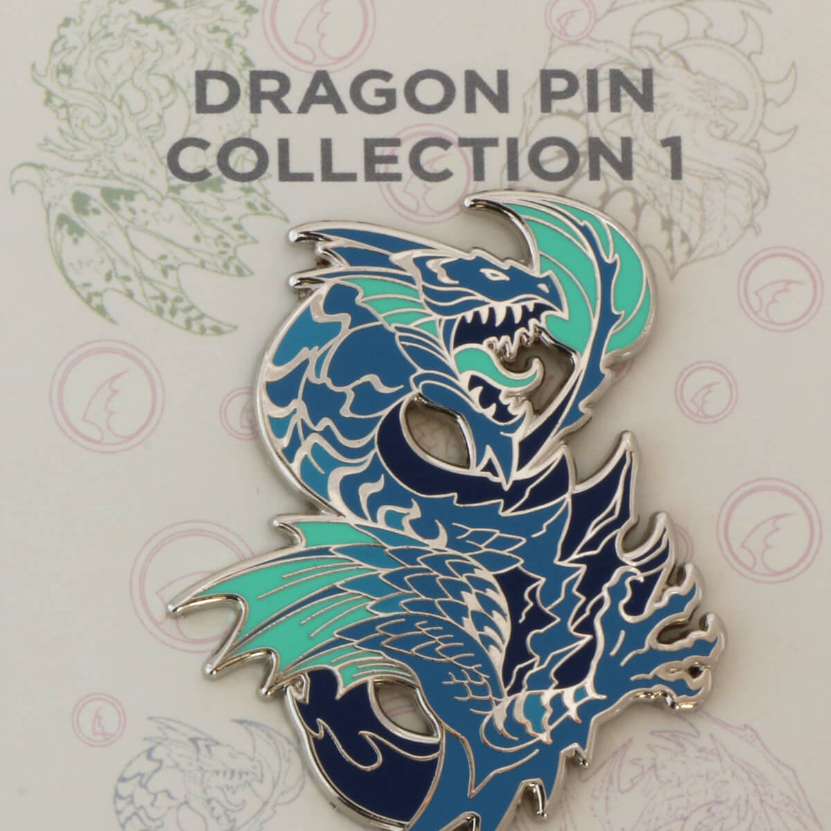 Dragon Pin (Blue Dragon) | 2" Hard Enamel Pin – Dark Elf Dice