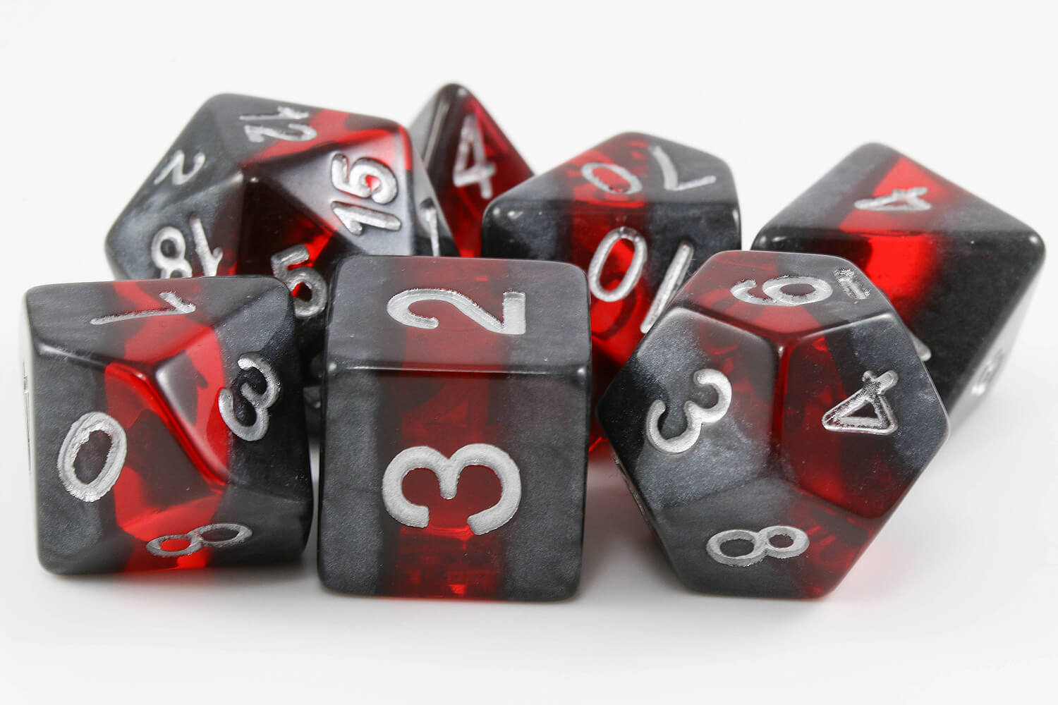 Elfstone Dice (Ruby) RPG Role Playing Game Dice Set – Dark Elf Dice