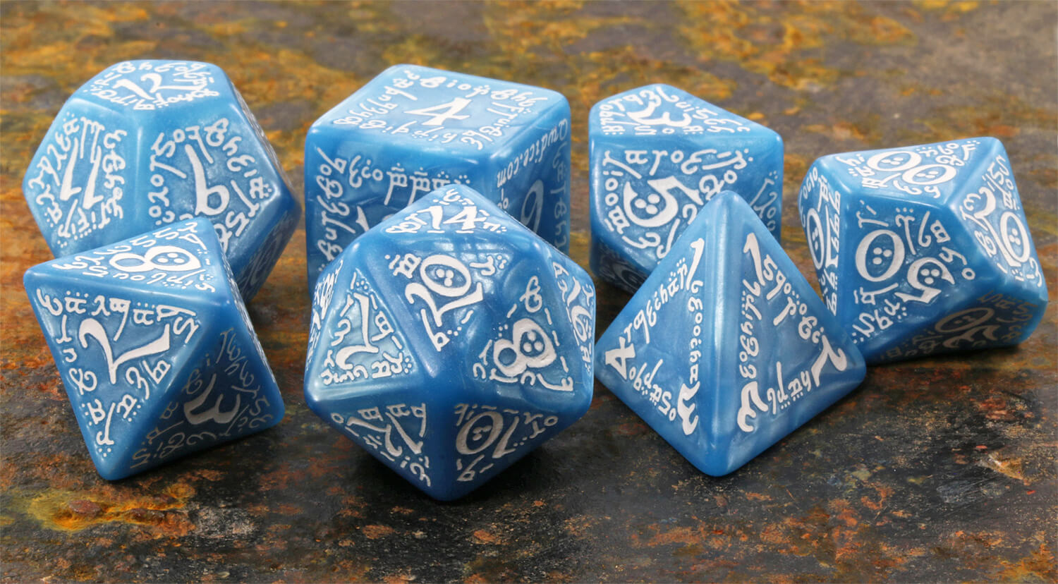 Elven Dice (Glacier And White) | RPG Role Playing Game Dice Set – Dark ...
