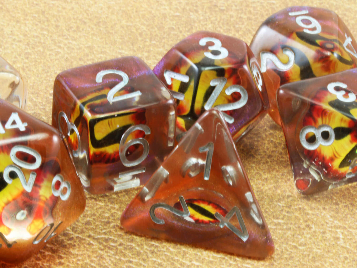 Eye Beast Dice (Translucent With Red Cinder Glitter) | Monster Role Pl ...