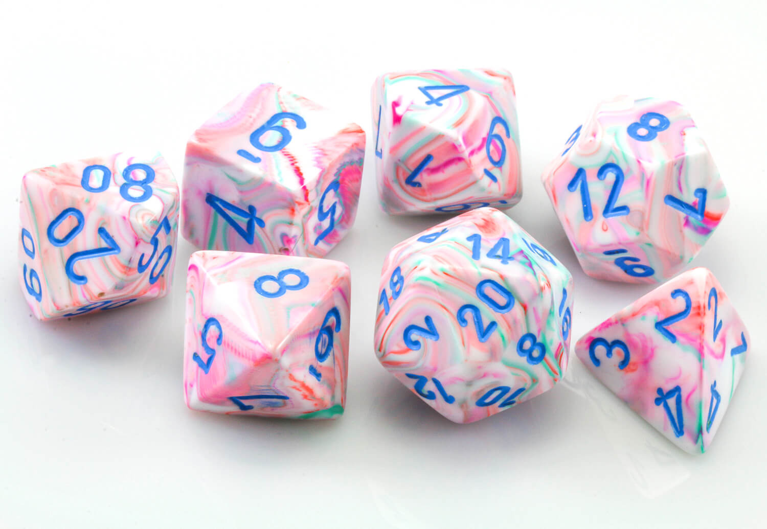 Festive Dice (Pop Art) RPG Role Playing Game Dice Set – Dark Elf Dice