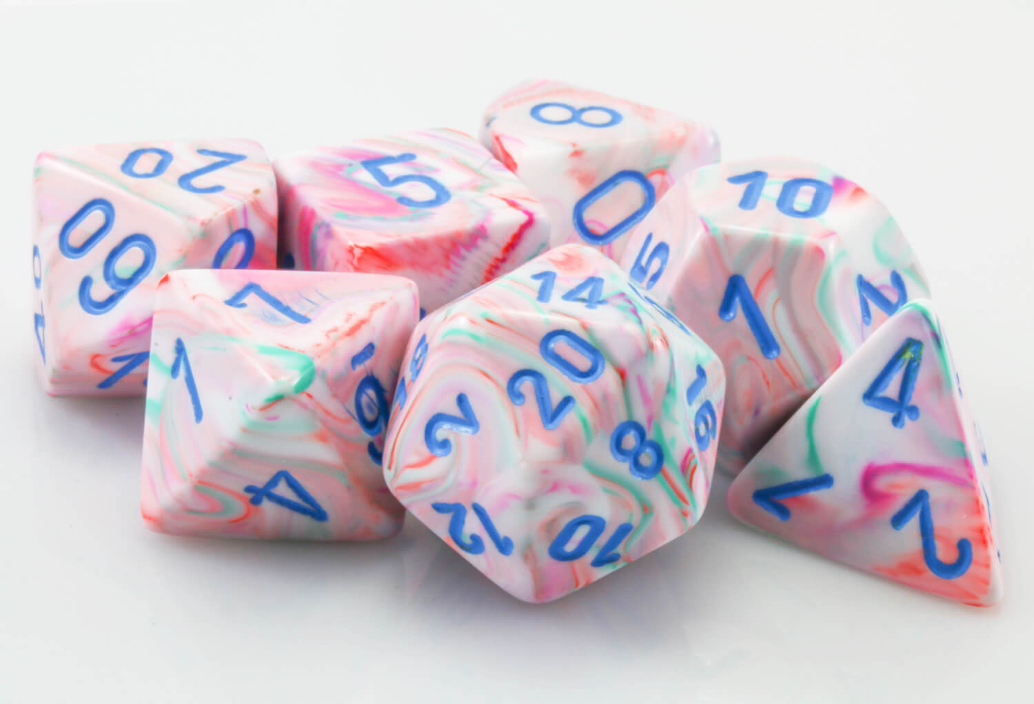 Festive Dice (Pop Art) RPG Role Playing Game Dice Set – Dark Elf Dice