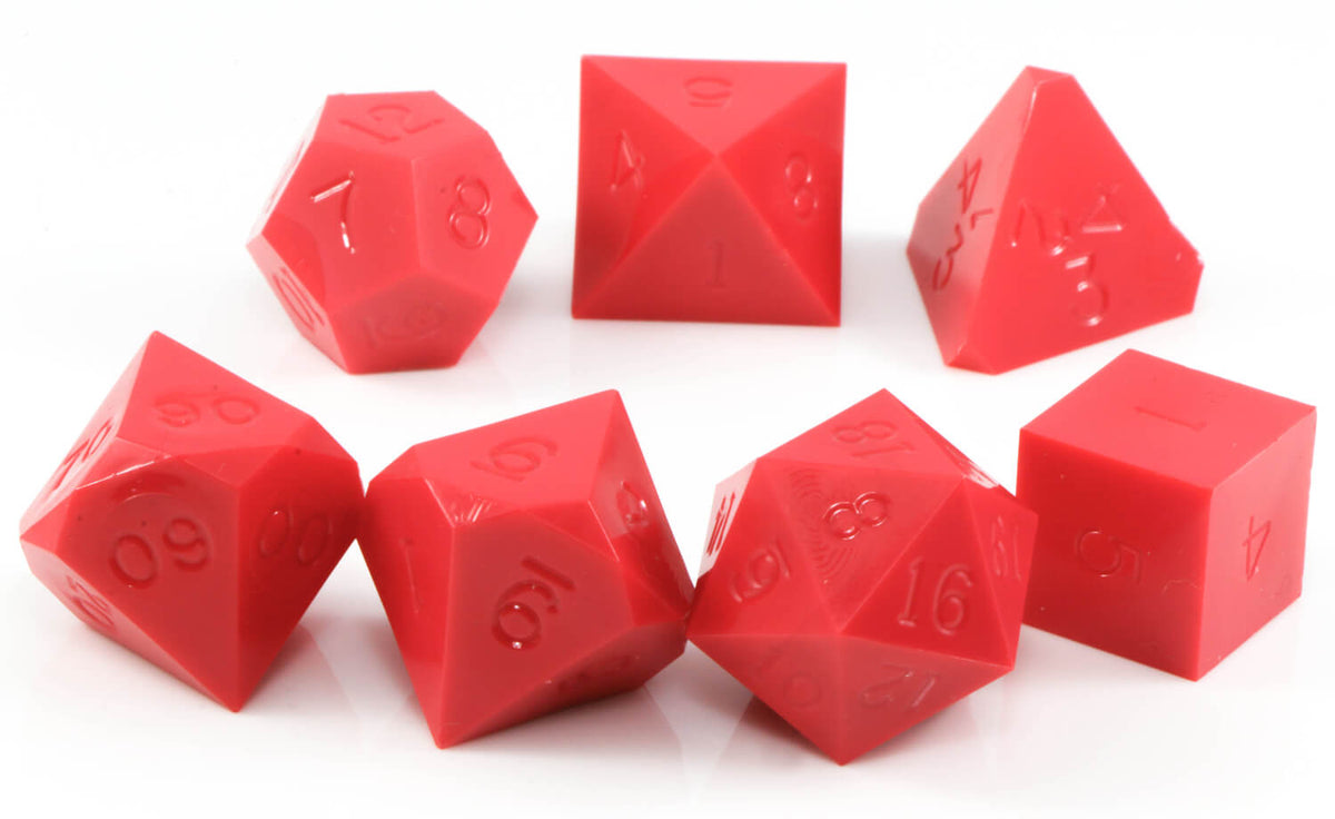 Gamescience Dice (Strawberry) | 7 Piece RPG Precision Dice Set – Dark ...