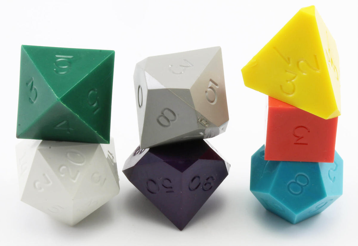 Gamescience Dice (Opaque Rainbow Assortment) | 7 Piece RPG Precision D ...