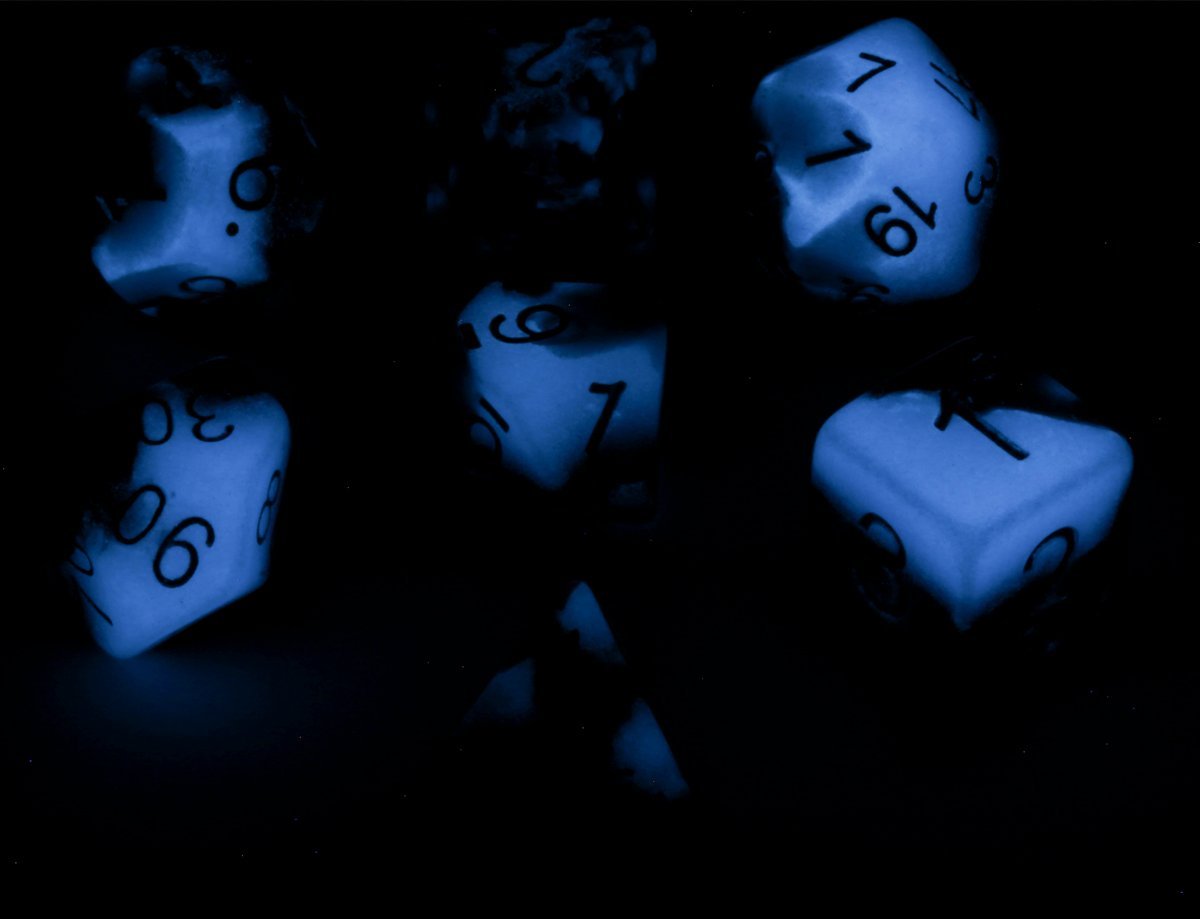 Haunted Dice (Blue) RPG Role Playing Game Dice Set – Dark Elf Dice
