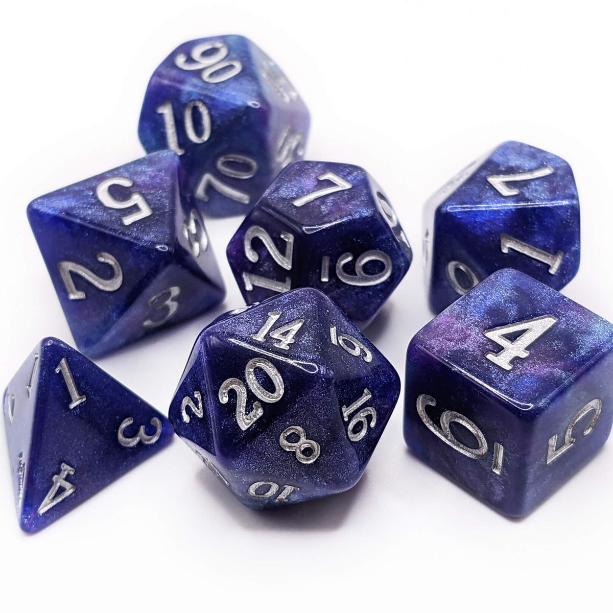 Iridescent Dice (Dark Star) | 7pc TTRPG Role Playing Game Dice Set ...