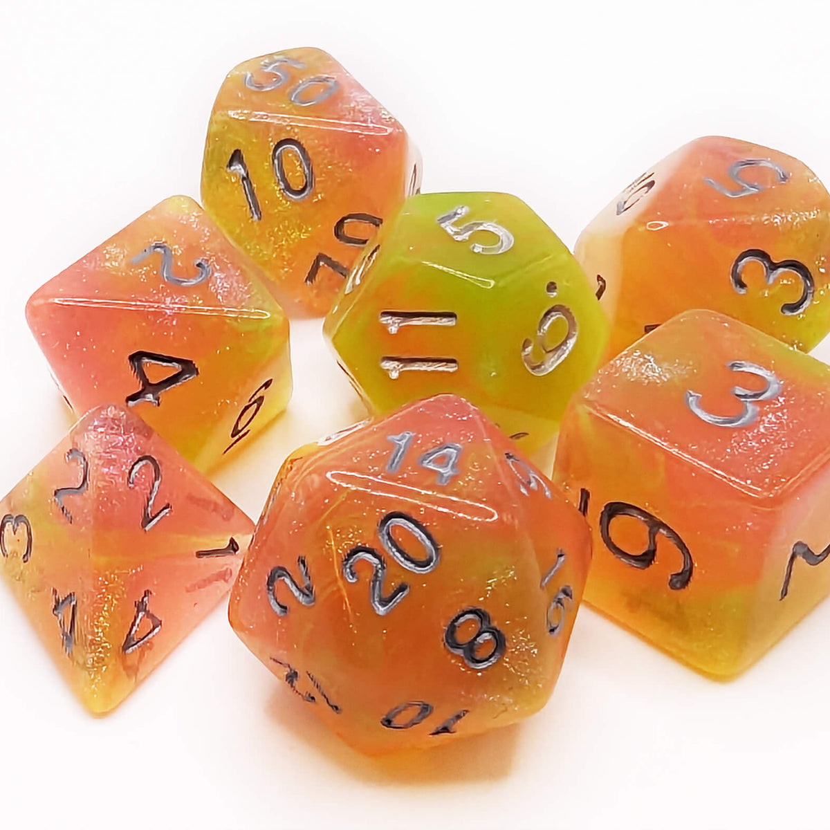 Iridescent Dice (Solar Flare) | 7pc TTRPG Role Playing Game Dice Set ...