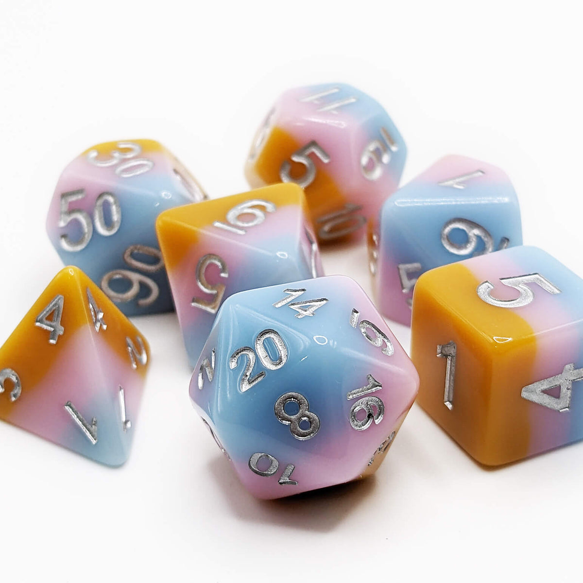 Layered Dice (Fey Spirit) | 7pc TTRPG Role Playing Game Dice Set – Dark ...