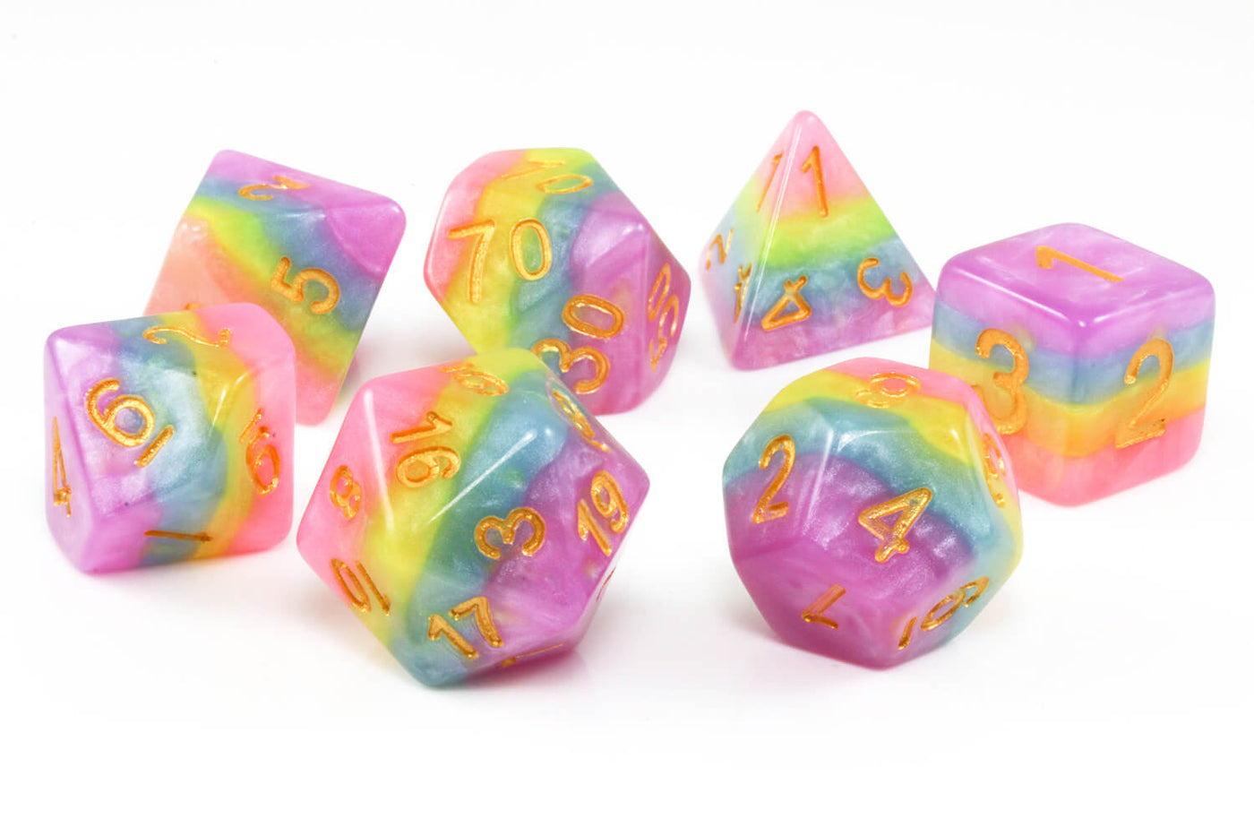Layered Dice (Carnival) | 7pc RPG Role Playing Game Dice Set – Dark Elf ...