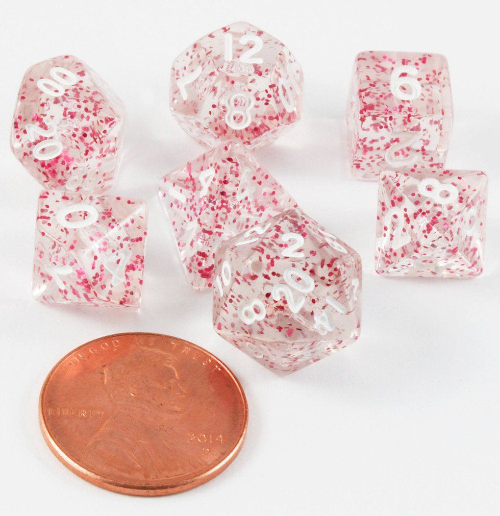 Mini Glitter Dice (Ethereal Light Purple) RPG Role Playing Game Dice ...