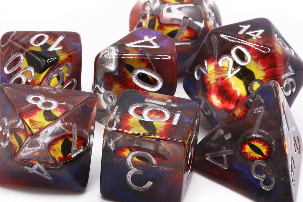 Eye Beast Dice (Red Eye With Blue Ochre Glitter) | Monster Role Playin ...