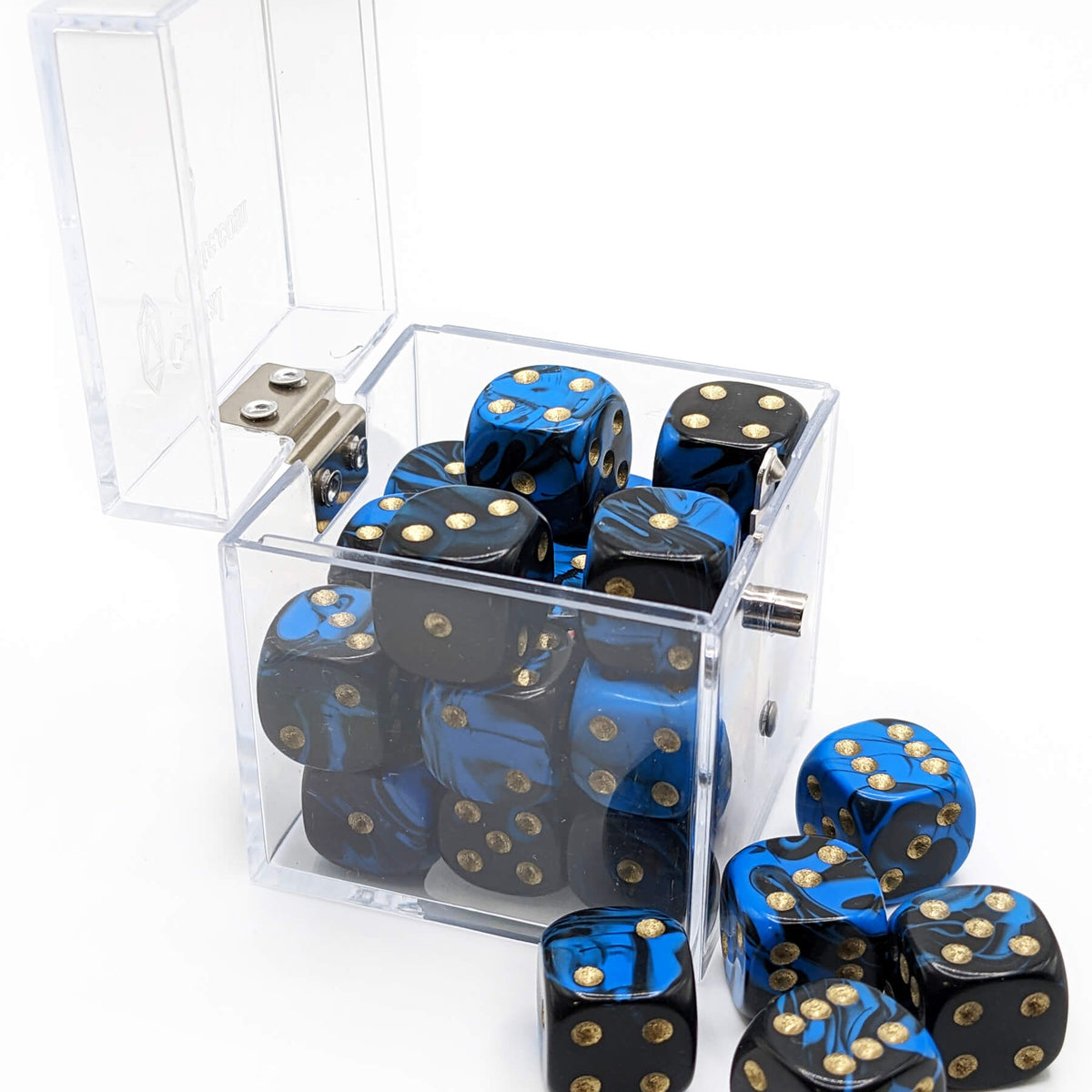 Oblivion Dice (Blue And Black) | 27 D6 Game Dice Set 12mm – Dark Elf Dice