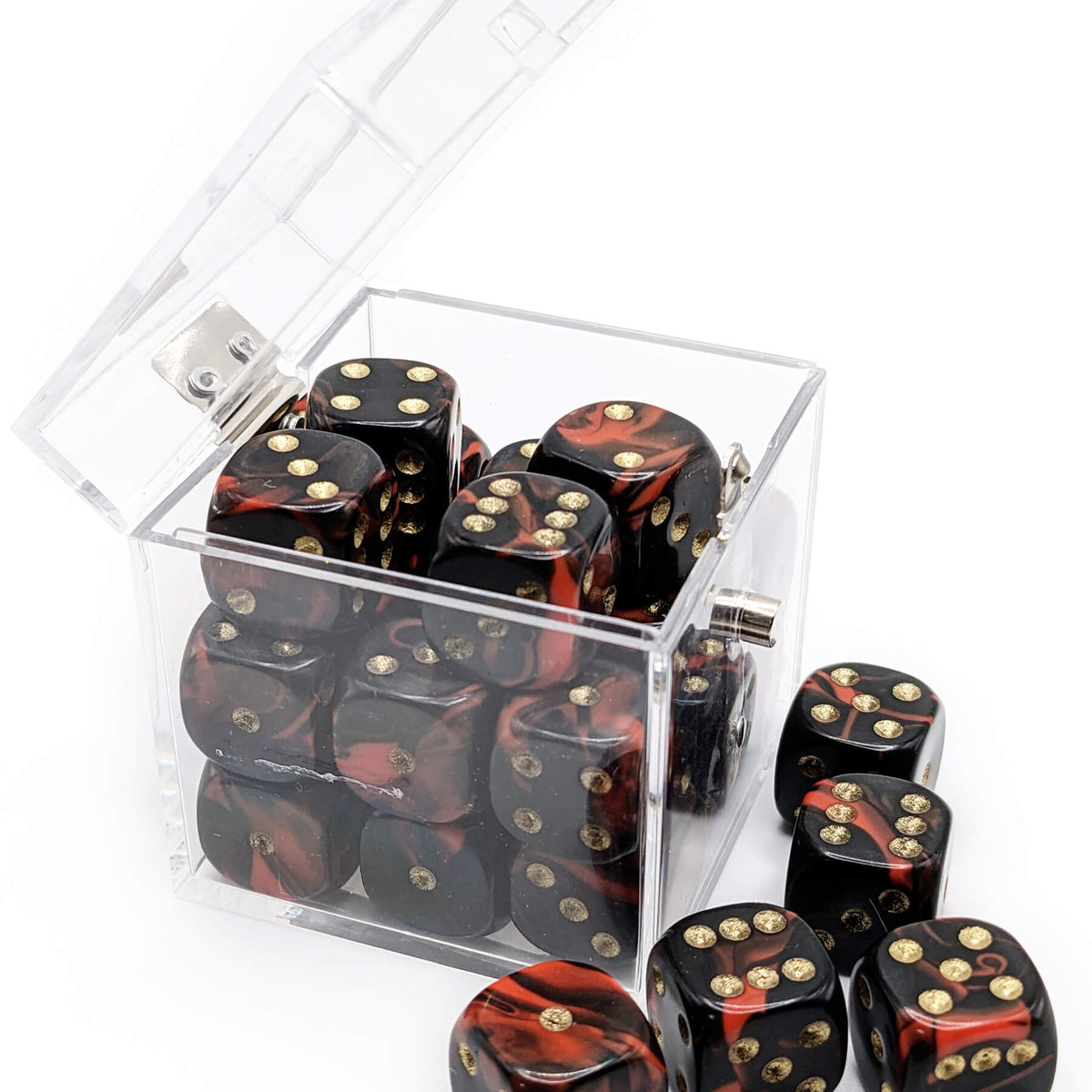 Oblivion Dice (Red And Black) | 27 D6 Game Dice Set 12mm – Dark Elf Dice