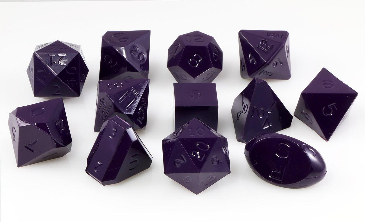 Gamescience Dice (Opaque Purple) | 12 Piece RPG Precision Dice Set ...