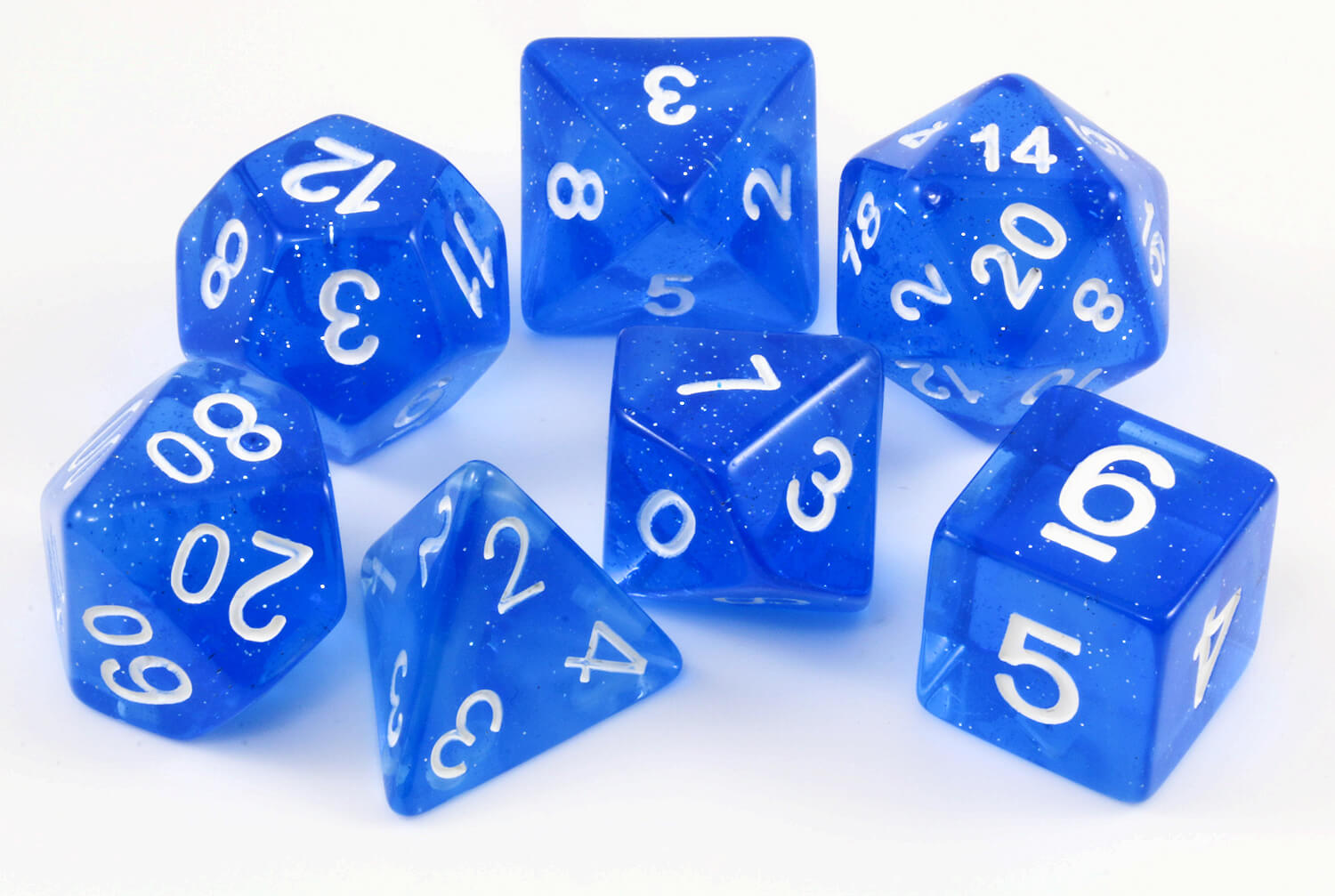 Starry Night Dice (Light Blue) RPG Role Playing Game Dice Set – Dark ...