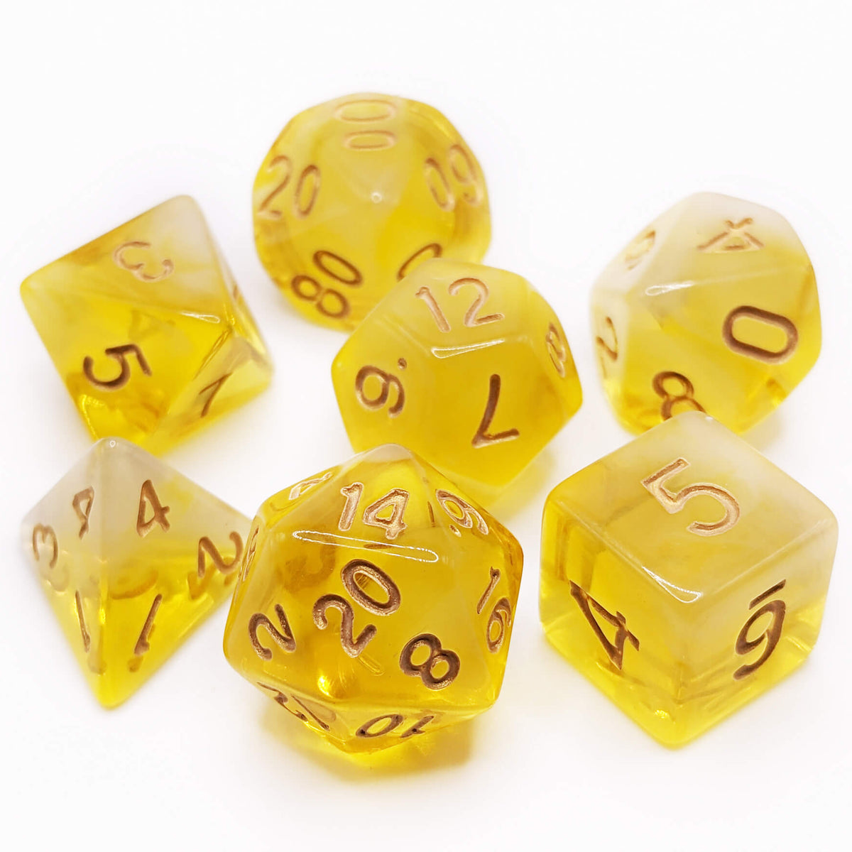 Stormfront Dice (Sun Yellow) | 7pc TTRPG Role Playing Game Dice Set ...
