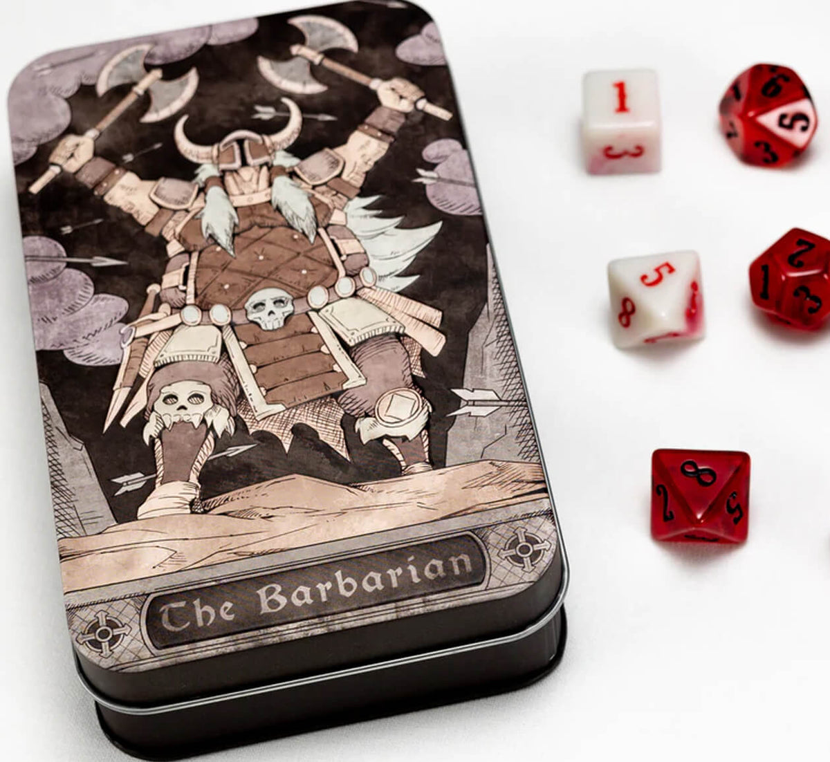 Character Class Dice (The Barbarian) | TTRPG Dice With Collectible Tin ...