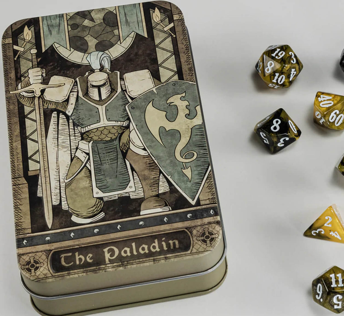 Character Class Dice (The Paladin) | TTRPG Dice With Collectible Tin ...