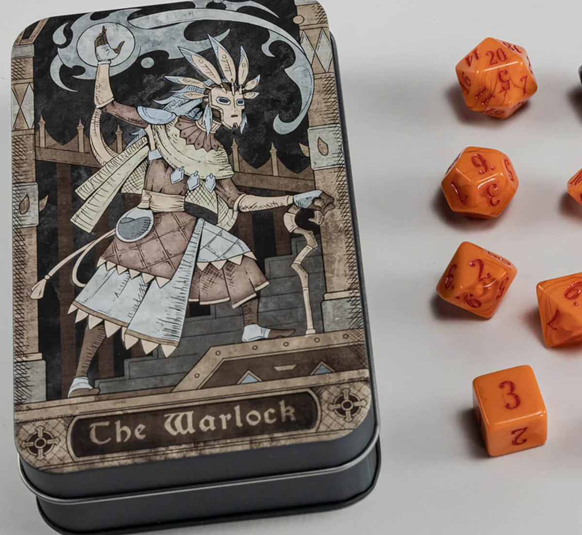 Character Class Dice (The Warlock) | TTRPG Dice With Collectible Tin ...