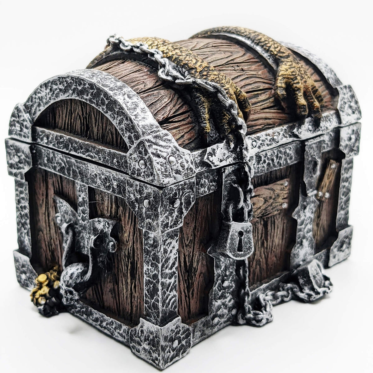 Treasure Chest With Dice Set | Pick Your Color TTRPG Dice – Dark Elf Dice